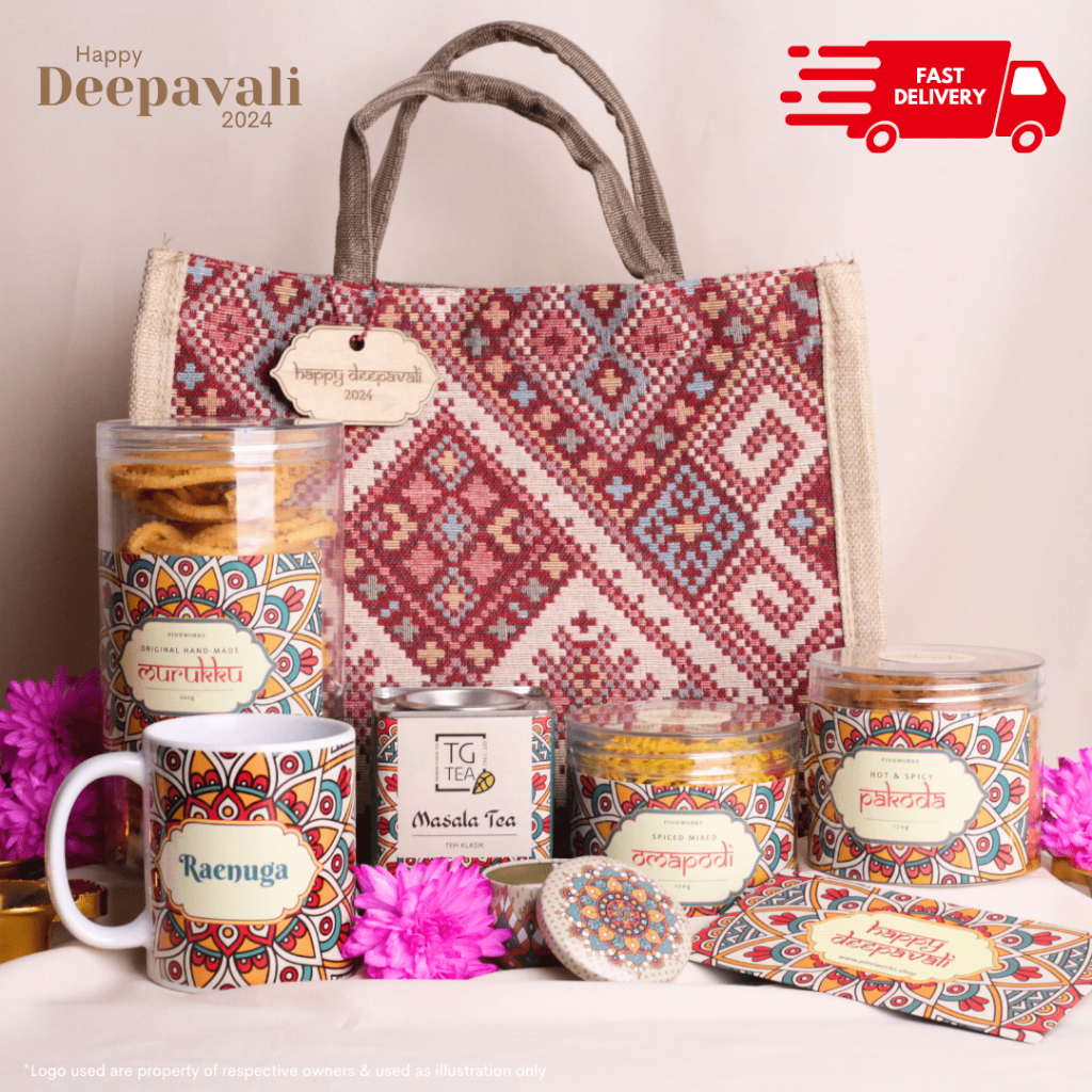 DEEPAVALI Gift Set 6 - Full Set with Large Bag Diwali Hadiah Bag ...