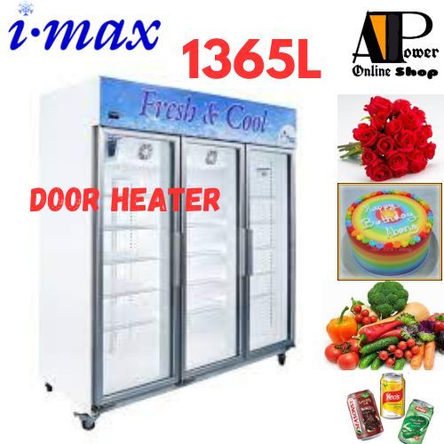 Imax 1365L TINNY 3 Door Display Chiller with Door Heater Line | Cake ...