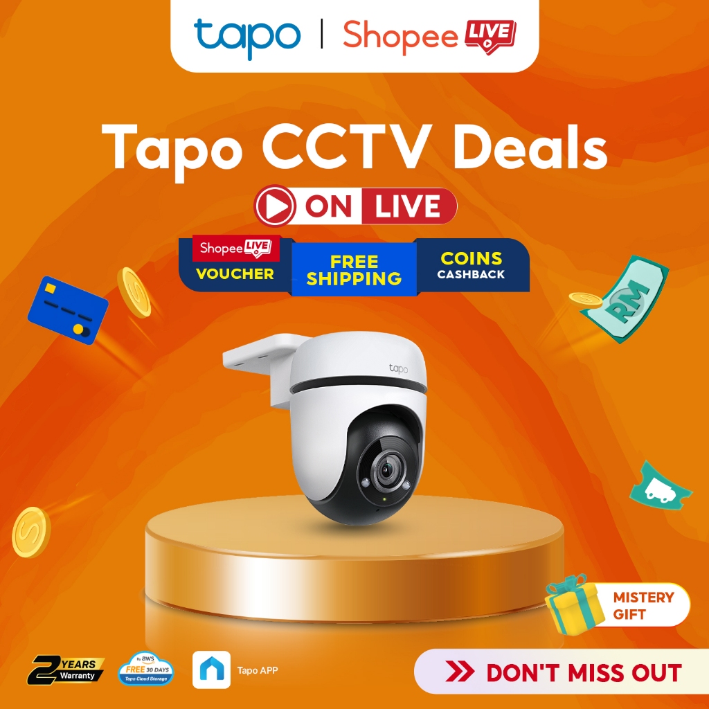[ Watch Live & Grab Deal ] TP-Link Tapo TC40 Outdoor WiFi Home Security ...