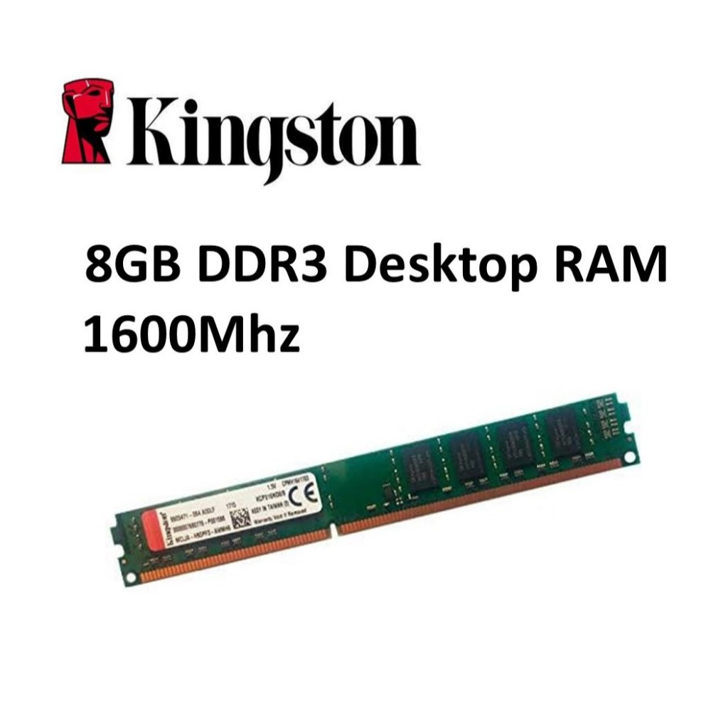 Refurbished Kingston KCP316ND8/8 8GB DDR3 1600MHz DESKTOP RAM | Shopee ...