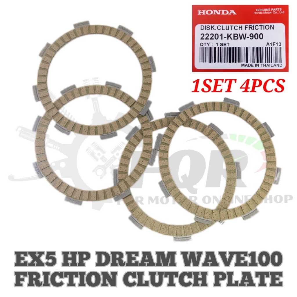 1SET 4PCS HONDA EX5 HIGH POWER HP DREAM WAVE100 WAVE100R KRISS100 FRICTION CLUTCH PLATE KULIT ...