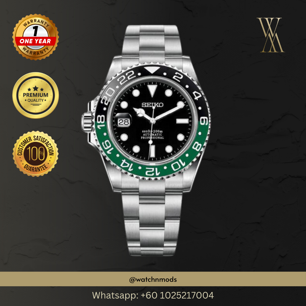 Seiko Mods NH35 Automatic Movement - Submariner Left Handed Sprite ...