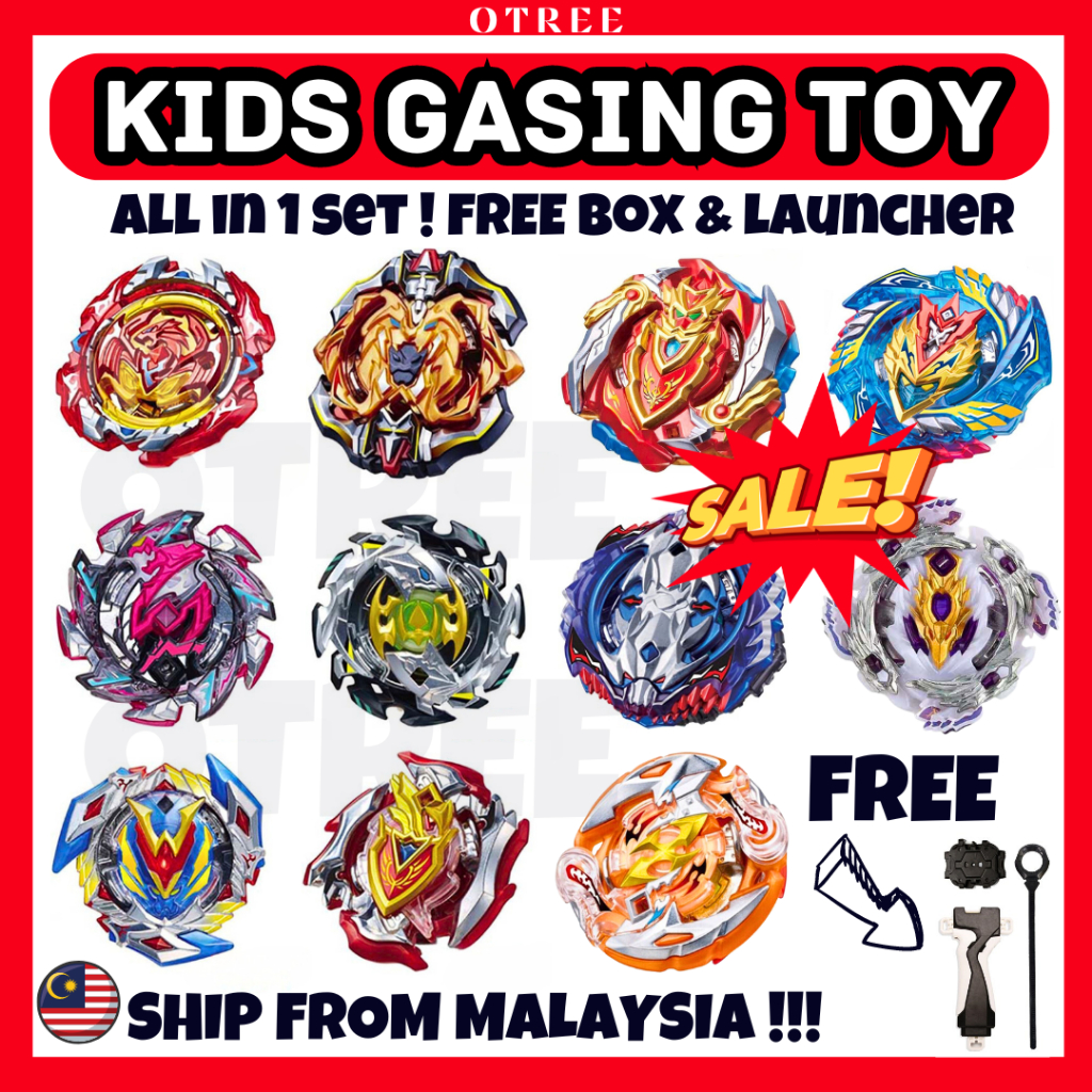 🔥CLEAR SALES🔥1PCS Gasing Box Set Kids Play Gasing Toy with FREE ...