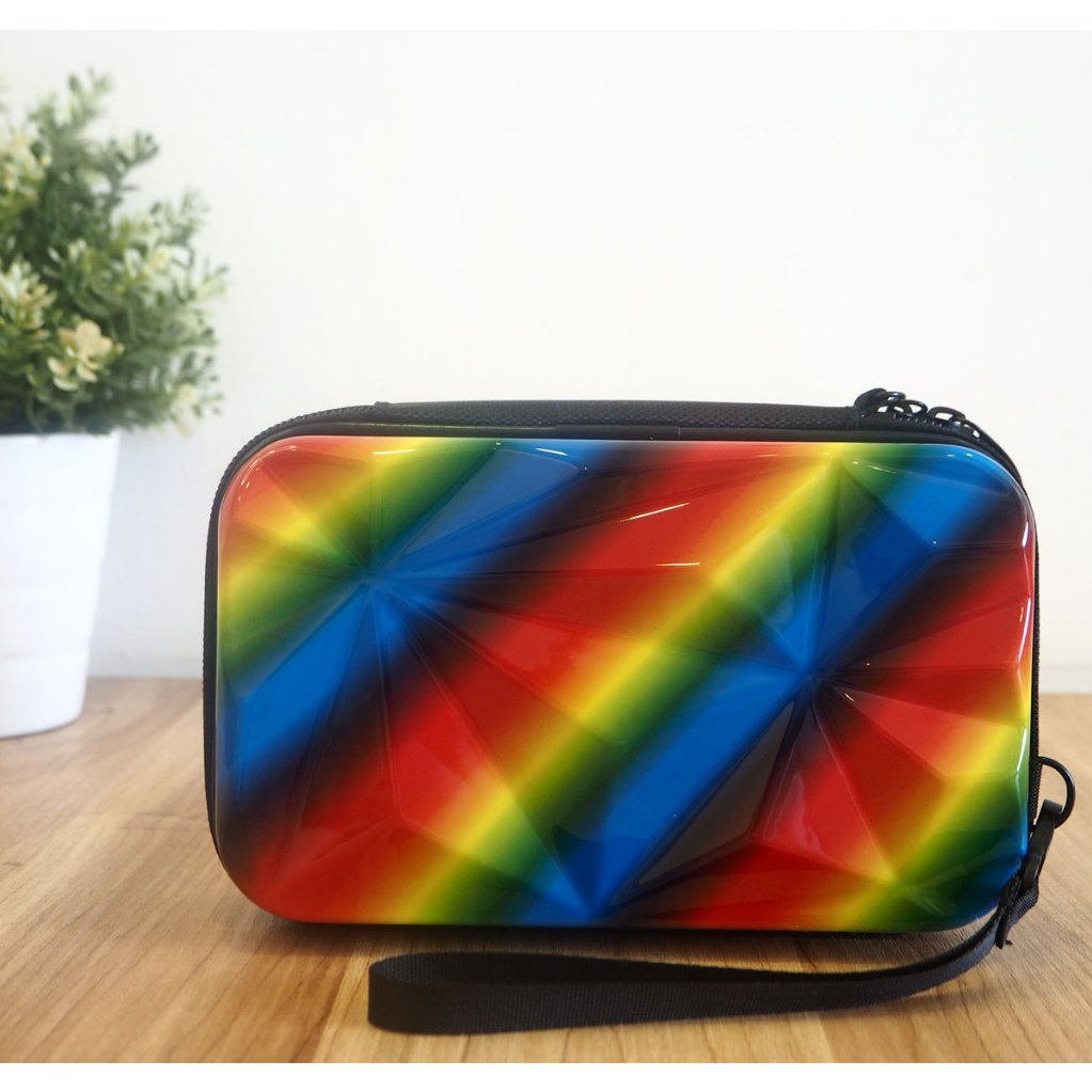 Square Box Bag, Travel Organizer Cosmetic Bad / Hard Shell Print ...