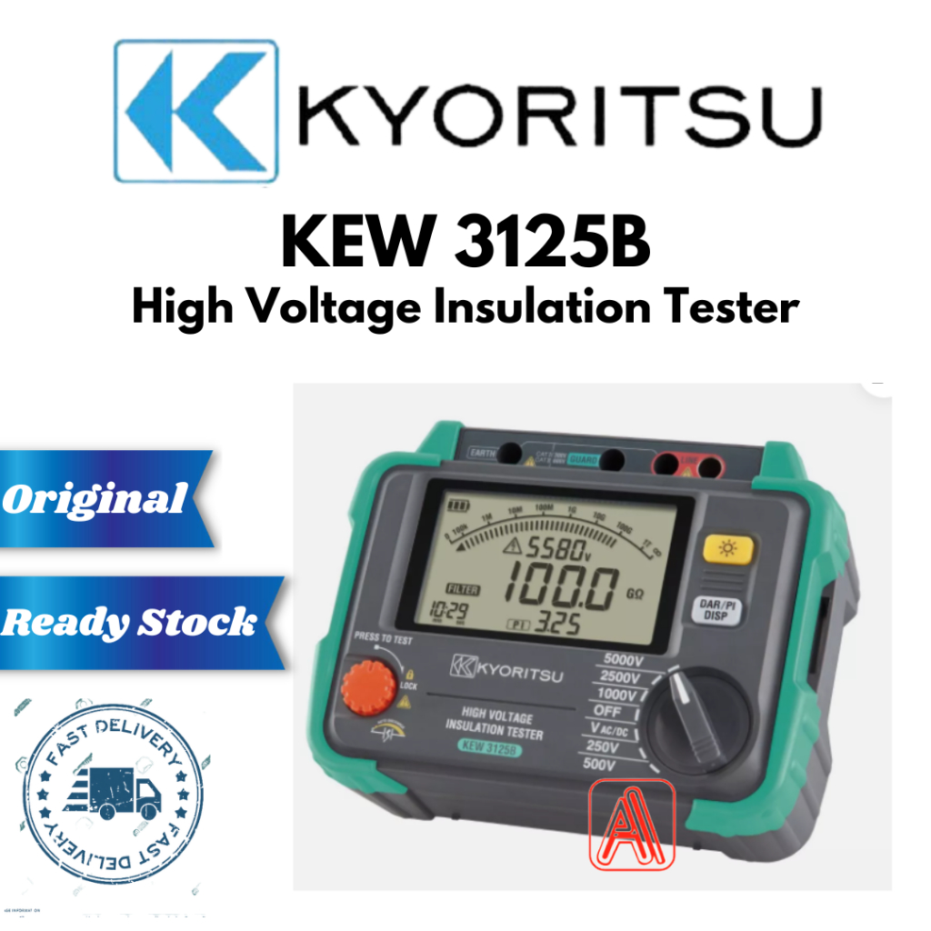 Kyoritsu 3125B 5000V High Voltage Insulation Testers ~ Original 👍 12 ...