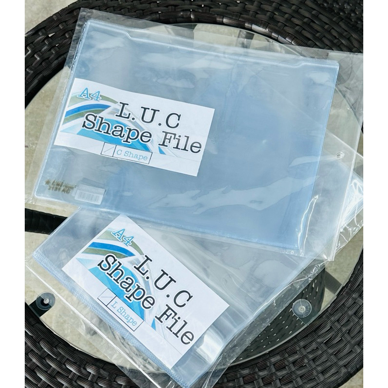 L SHAPE FILE (6PCS) / C SHAPE FILE (5PCS) A4 TRANSPARENT CLEAR HOLDER ...