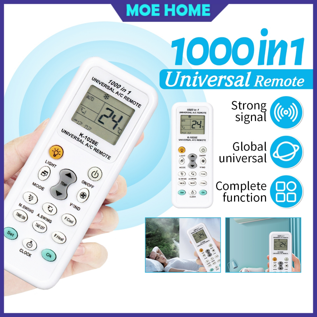 Universal Aircond Remote Control 1000 in 1 Universal A/C Air ...