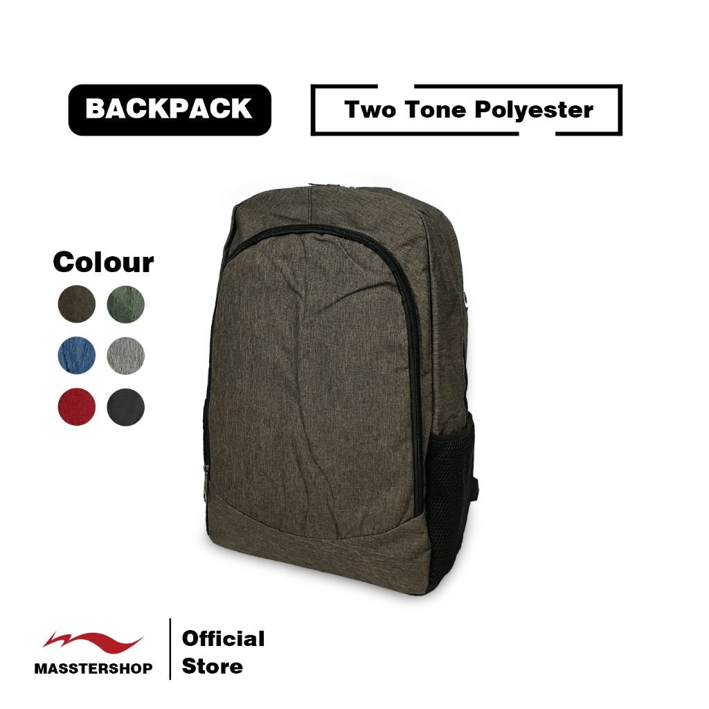 Fashion Backpack / Two Pocket Backpack / Backpack (Two Tone Polyester ...
