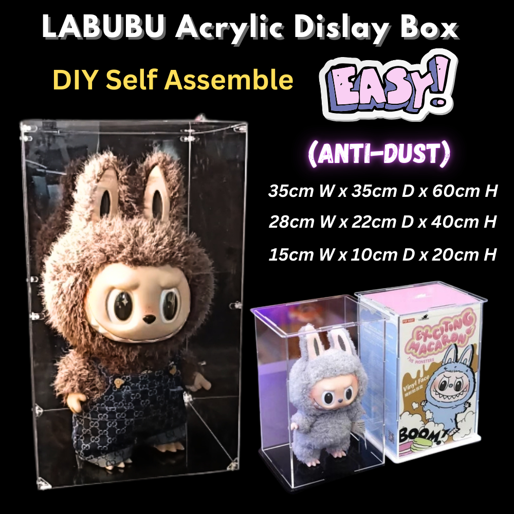 Acrylic Labubu Zimomo Clear Display Box Pop Mart Display Rack Dustproof ...