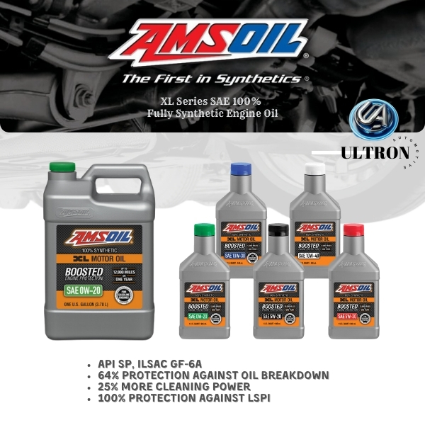 Amsoil XL Series SAE 100% Fully Synthetic Engine Oil (1 Gallon, 3.78L ...