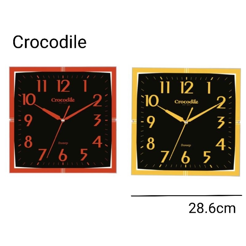 100%ORIGINAL Crocodile Silent Sweep Analogue Wall Clock CW1841 | Shopee ...