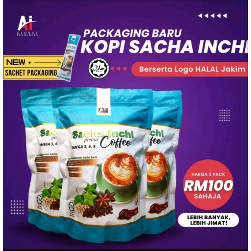 KOPI SACHA INCHI 3 PAX (ORIGINAL HQ) | Shopee Malaysia