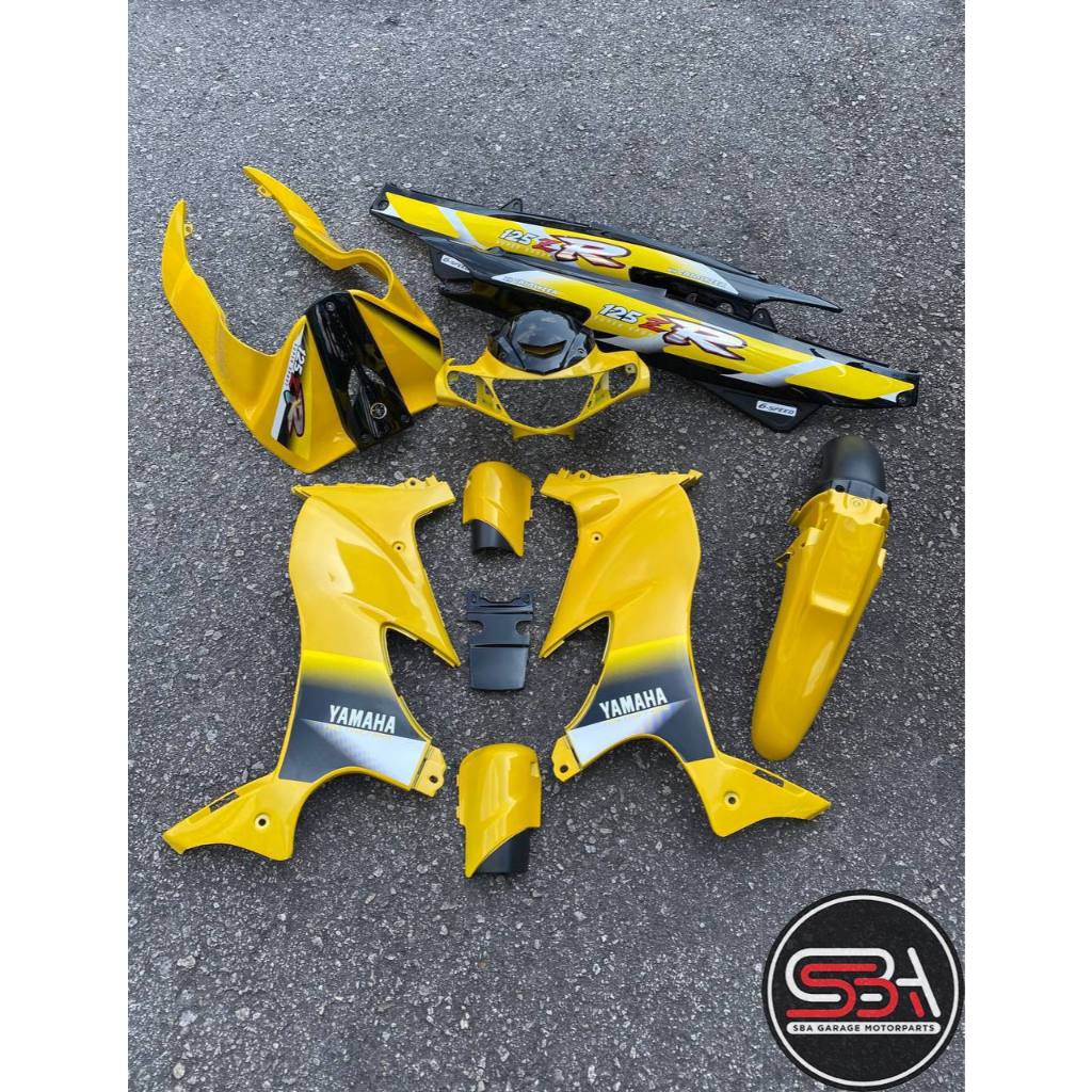 COVERSET ORIGINAL HLY – YAMAHA 125ZR KUNING BATA STRIPE SIAP TAMPAL ...