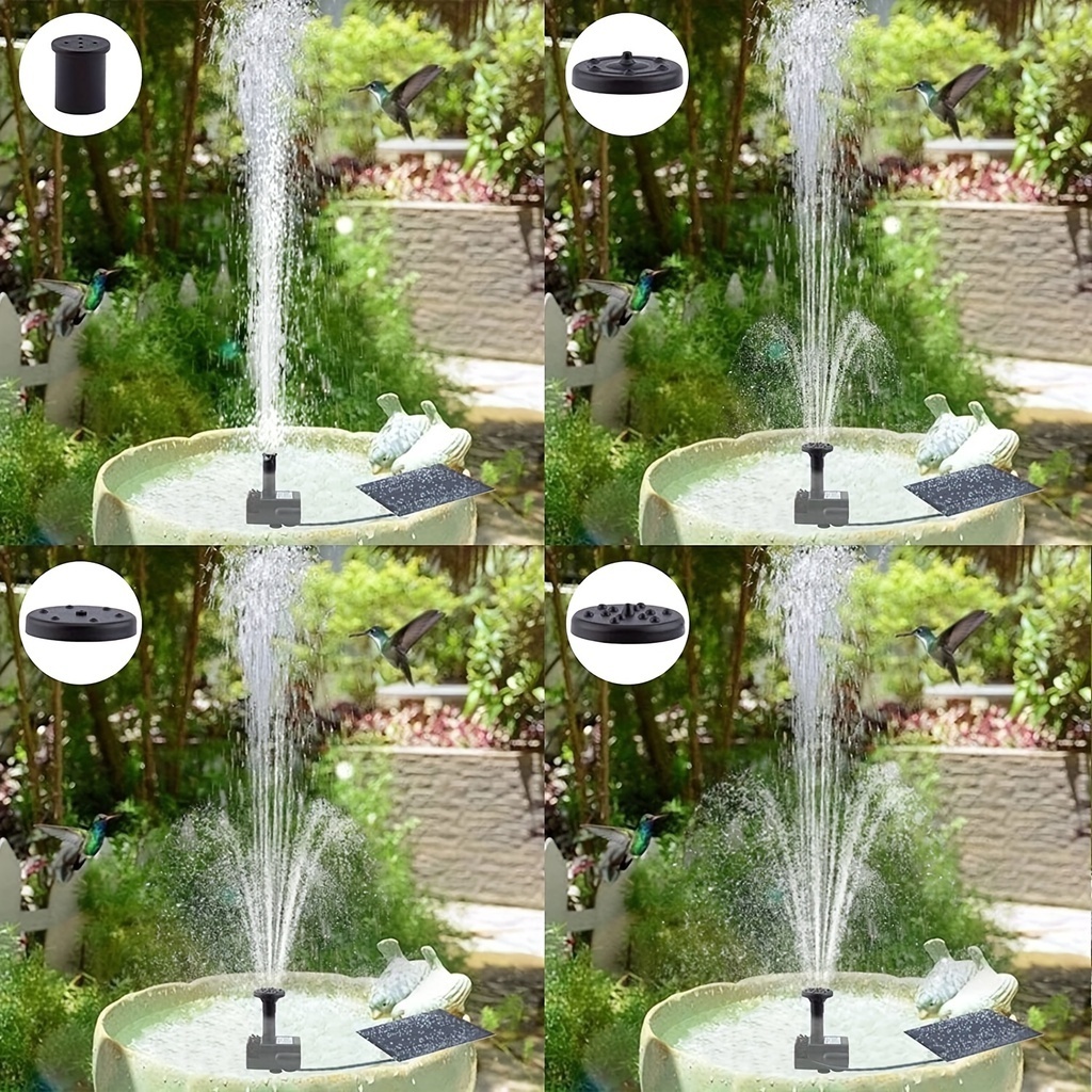 Solar Fountain Pump Kit & 4 Nozzles with Separate Solar Panel Solar ...