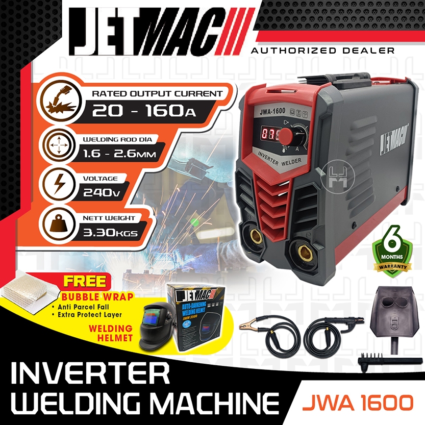 [ JETMAC ] JWA1600 JWA2000 JWA2500 Inverter Welding Machine [ WITH AUTO ...