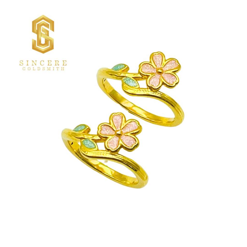 Sincere store Emas 916 3L Cincin bunga Dazzy | Emas 916 | Shopee Malaysia