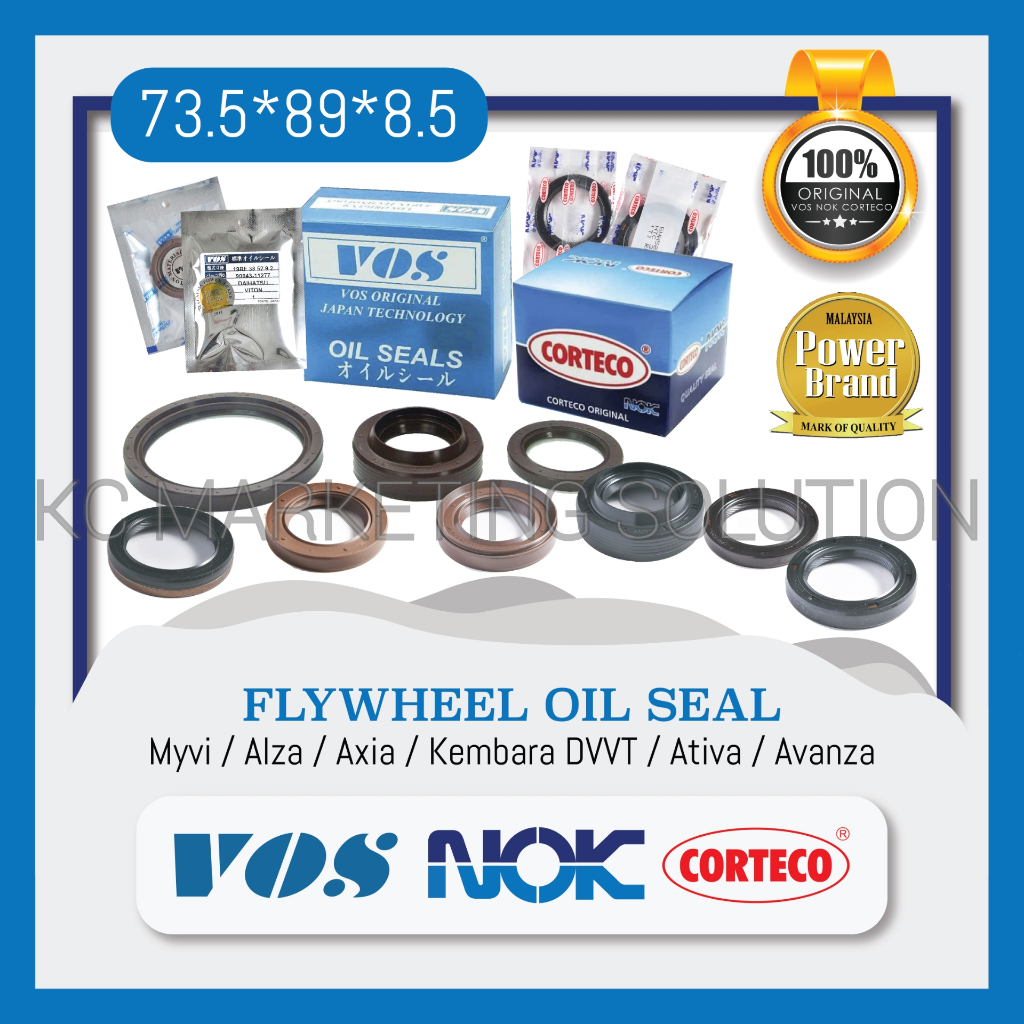 VOS Viton / NOK CORTECO Flywheel Oil Seal Myvi / Alza / Axia / Kembara ...