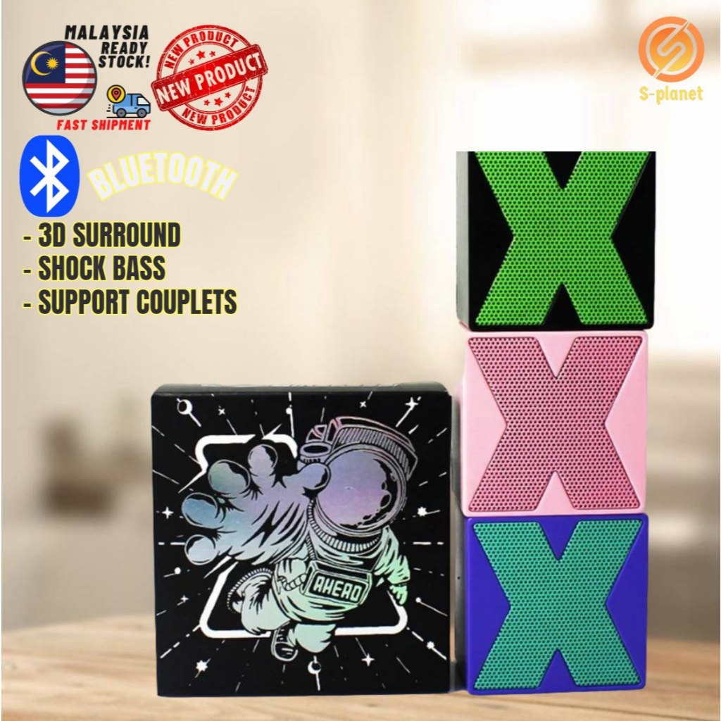 X1 Speaker Portable Bluetooth 5.0 Stereo Surround Mini Desktop Speaker Outdoor Subwoofer ...