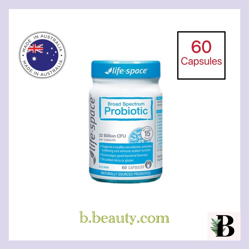 Life Space Broad Spectrum Probiotic 60 Capsules Prebiotic Improve ...