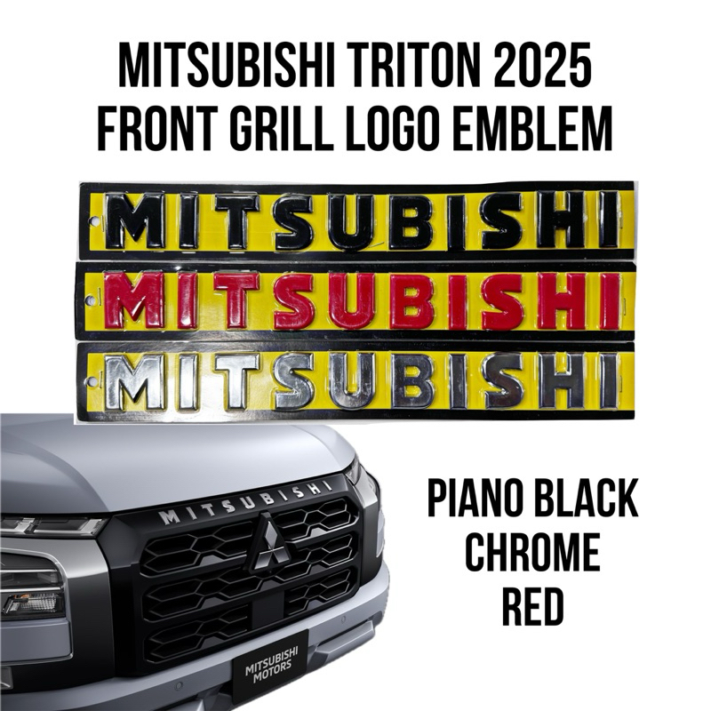 TRITON Modified Front Grill Alphabet Mitsubishi Emblem Logo ABS Car ...