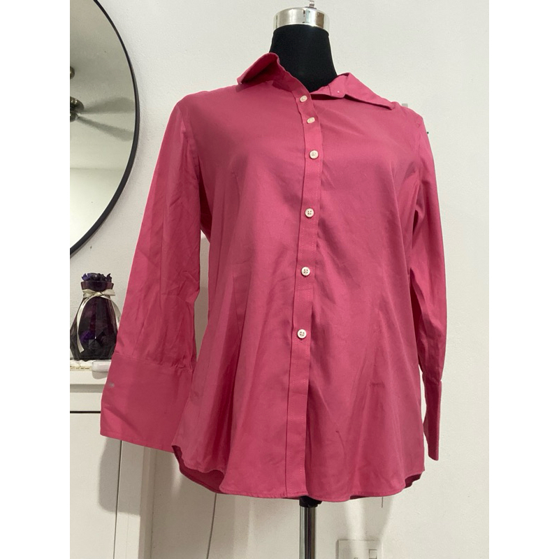 🎀 PIT 20 KEMEJA OFIS PINK ( ada defect ) - sila baca item description 🎀 ...