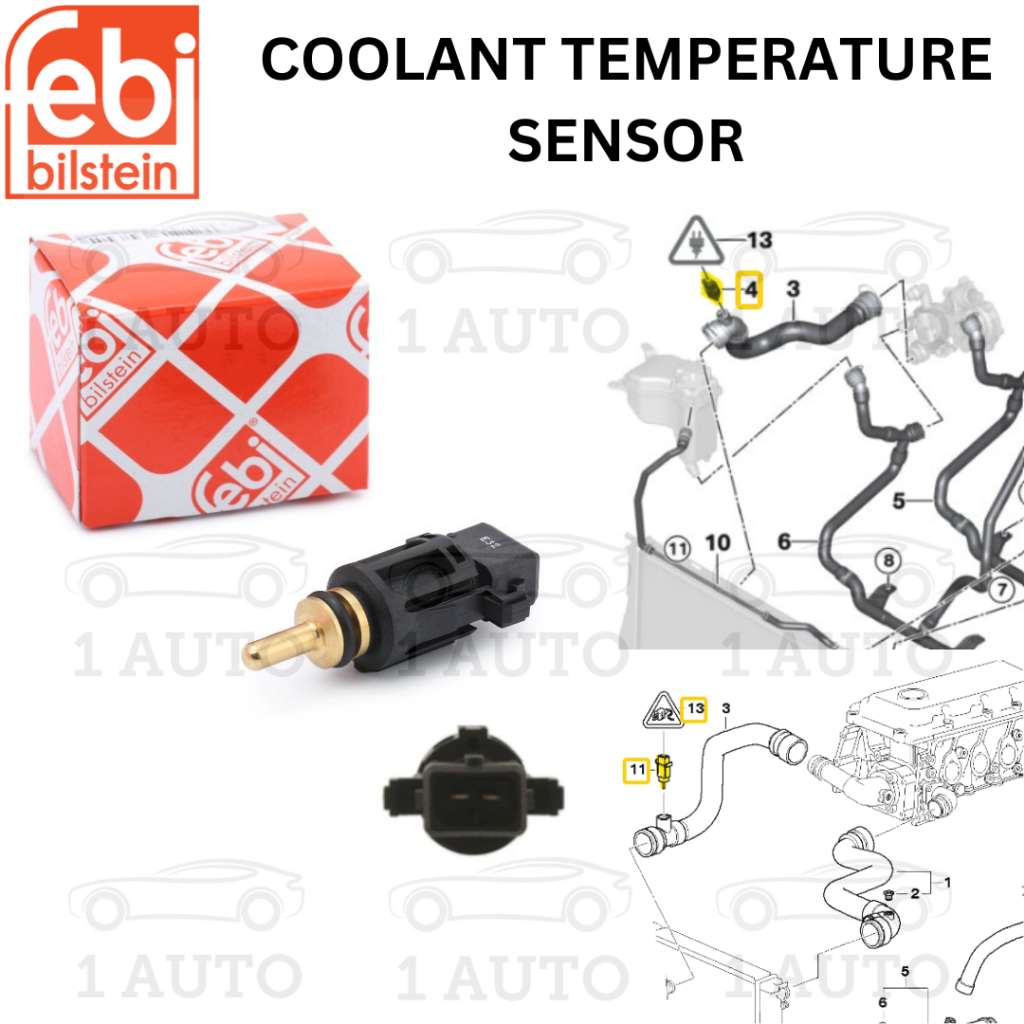 FEBI BILSTEIN GERMANY COOLANT TEMPERATURE SENSOR BMW E39 E46 M43 M52 ...