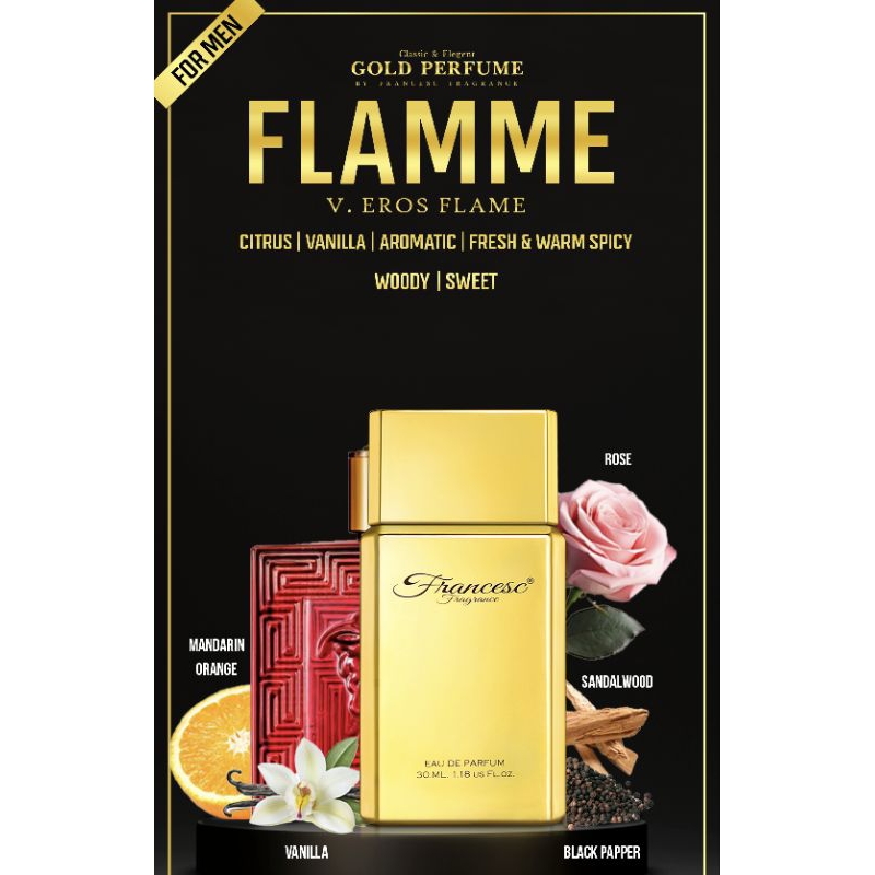 PERFUME EDP FLAME GOLD PERFUME LONG LASTING 30ML/FREE POSTAGE/ FREE ...