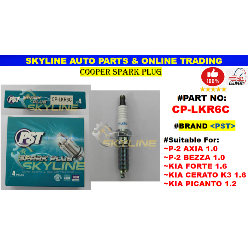 CP-LKR6C Cooper Spark Plug Perodua Axia 1.0 / Bezza 1.0 / Kia Forte 1.6 ...