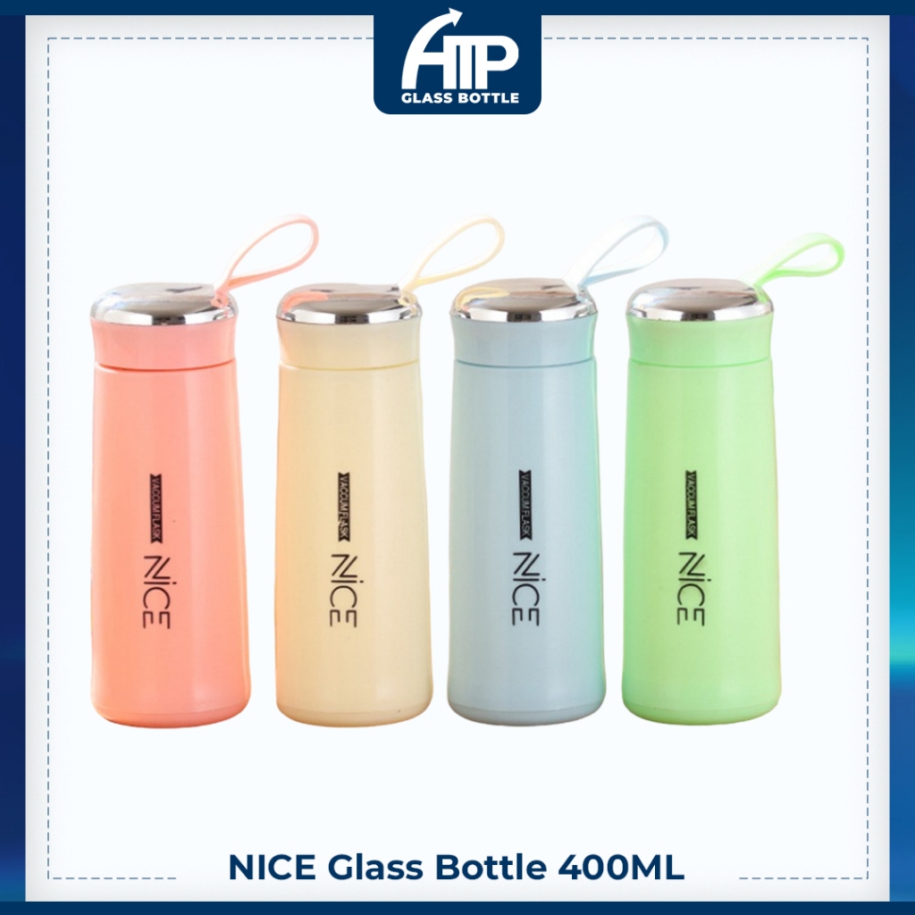 400ml ATP Glass Bottle Botol Air Nice Design Insulated Tumbler Coffee ...