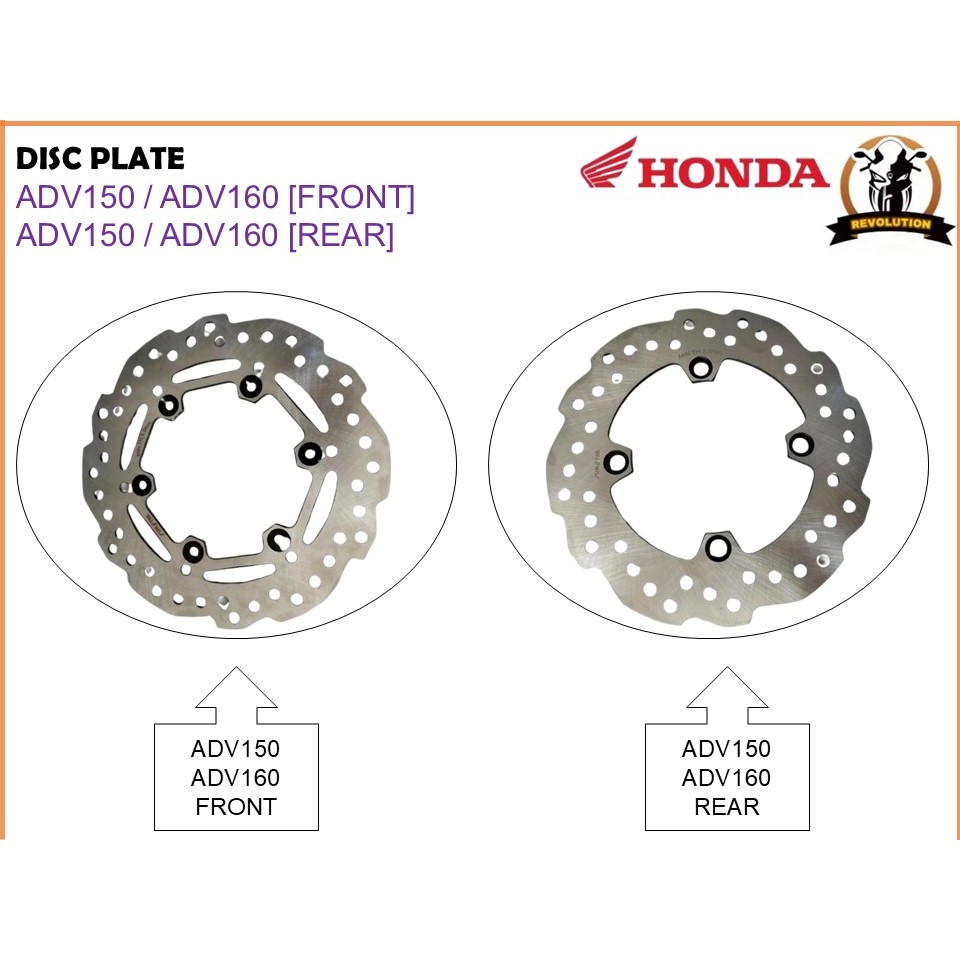 Front REAR DISC PLATE PIRING DISC Depan BELAKANG DISK BRAKE SYSTEM ...