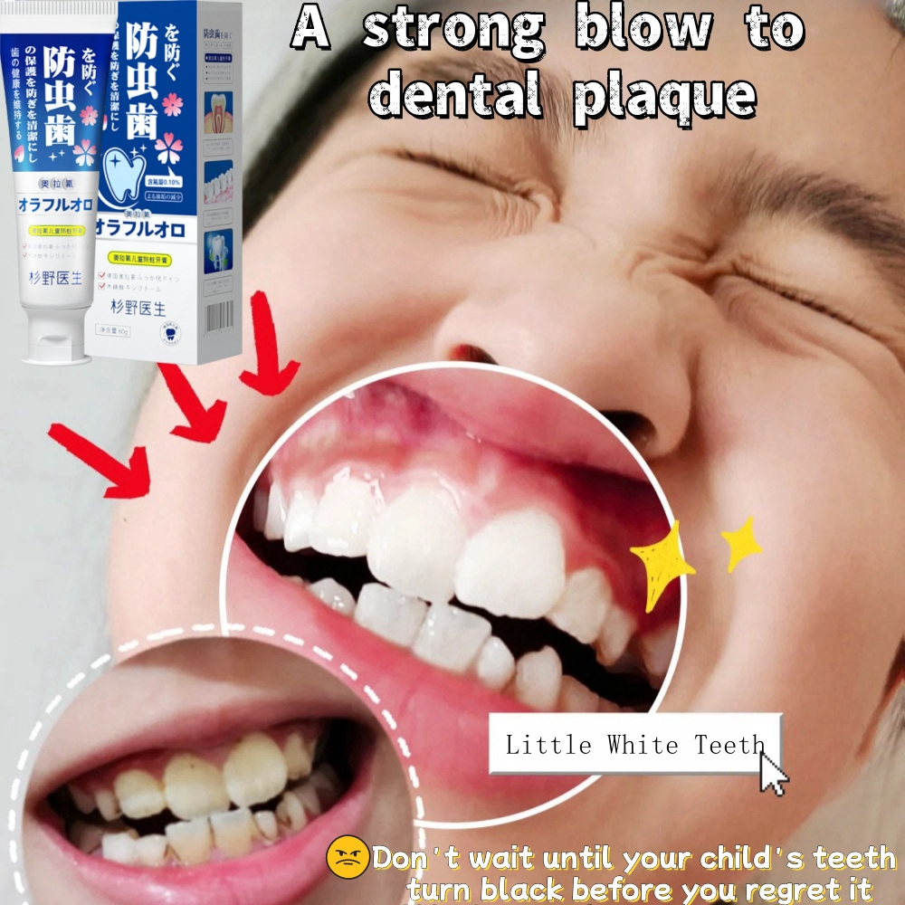 Kids toothpaste Low Fluoride Anti Caries Teeth pembaikan gigi bayi ...