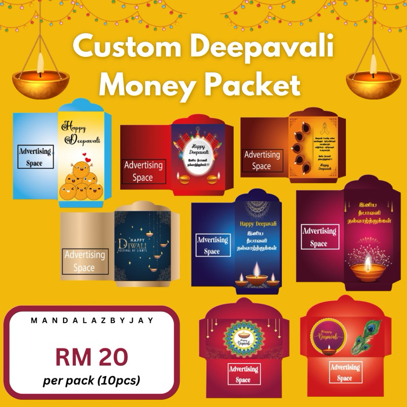 Deepavali Custom money packet RM20 per pack (10 pcs) | Shopee Malaysia