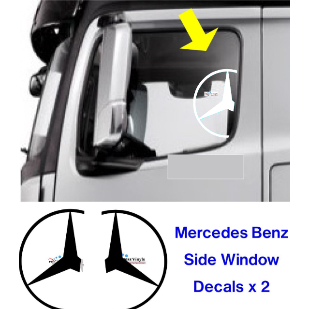 Mercedes Actros truck window decals x 2. Arocs graphic stickers ...