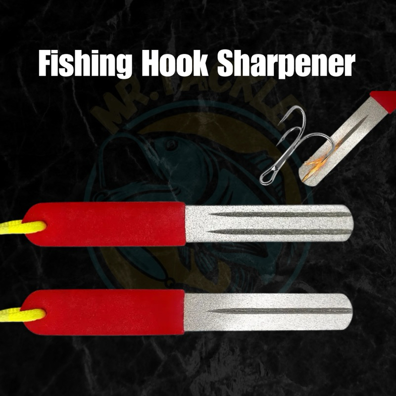 【MR.T】 Fishing Hook Sharpener Single Double Groove Pengasah Mata Kail ...