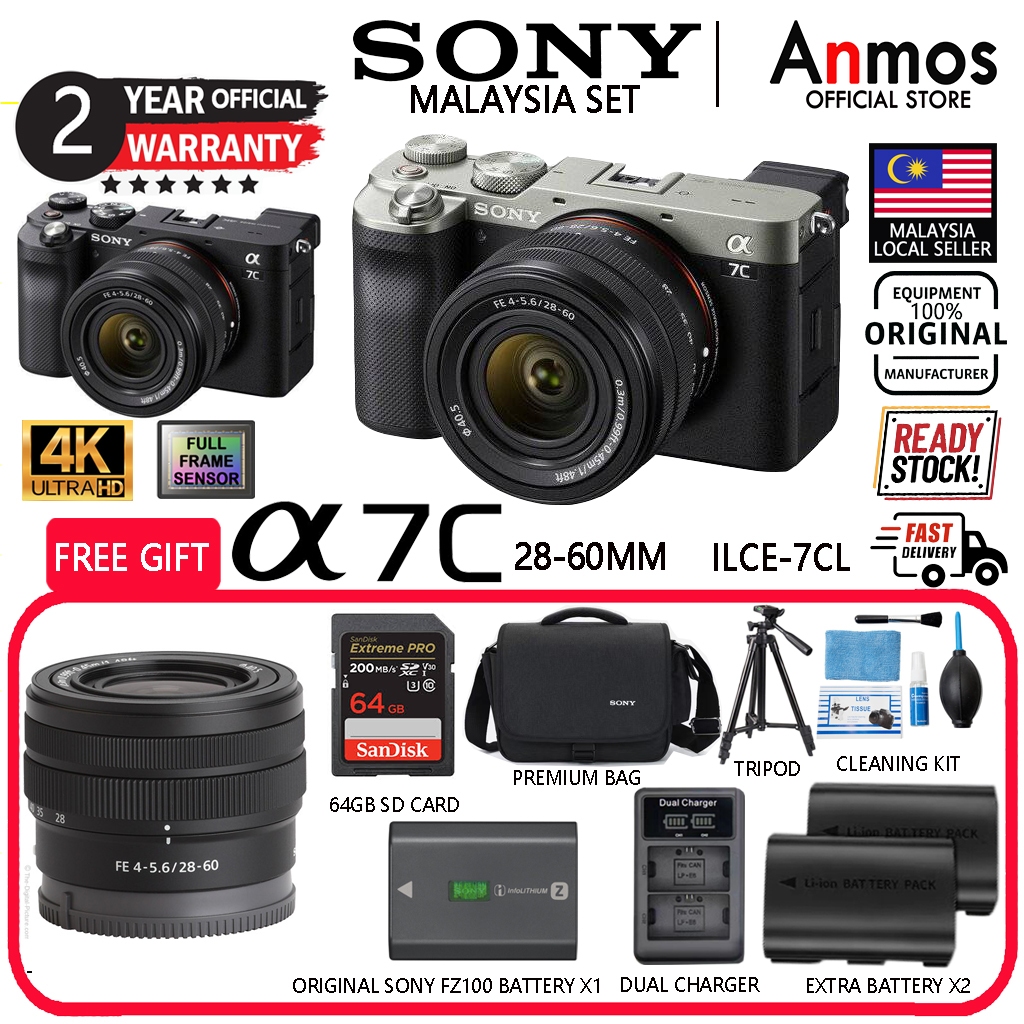 Sony Alpha A7C ILCE-7C Full Frame 24MP 4K UHD Mirrorless Camera | With Free Gifts |2 Year Sony ...
