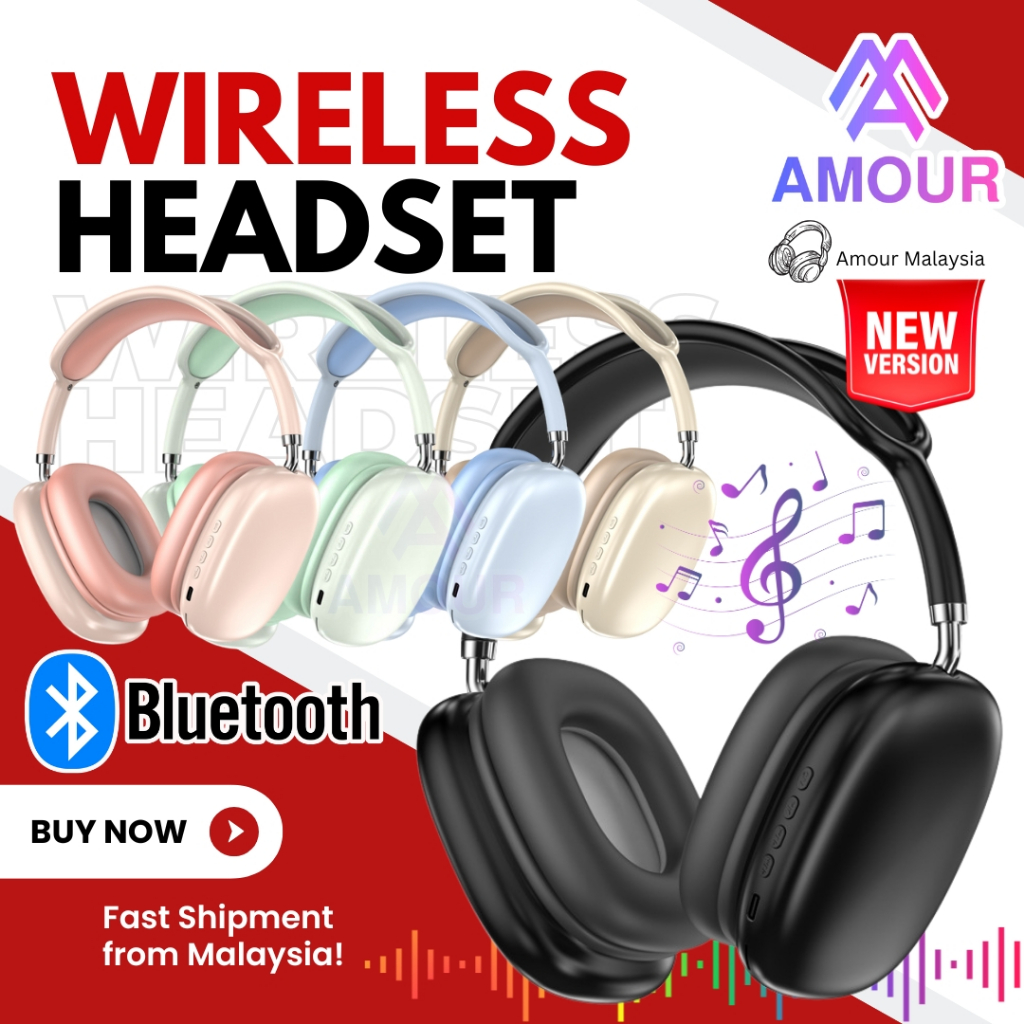 Fon Telinga NEW UPGRADED Headphone Wireless Earphone Sport Gaming ...