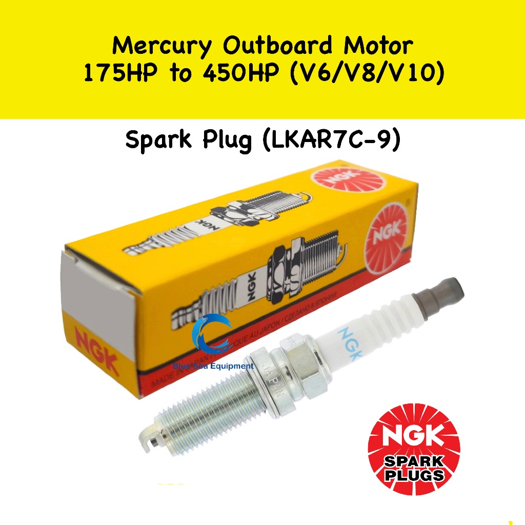 NGK Spark Plug LKAR7C-9 Mercury 175HP - 450HP V6 V8 V10 Engine - 8M0204737 | Shopee Malaysia