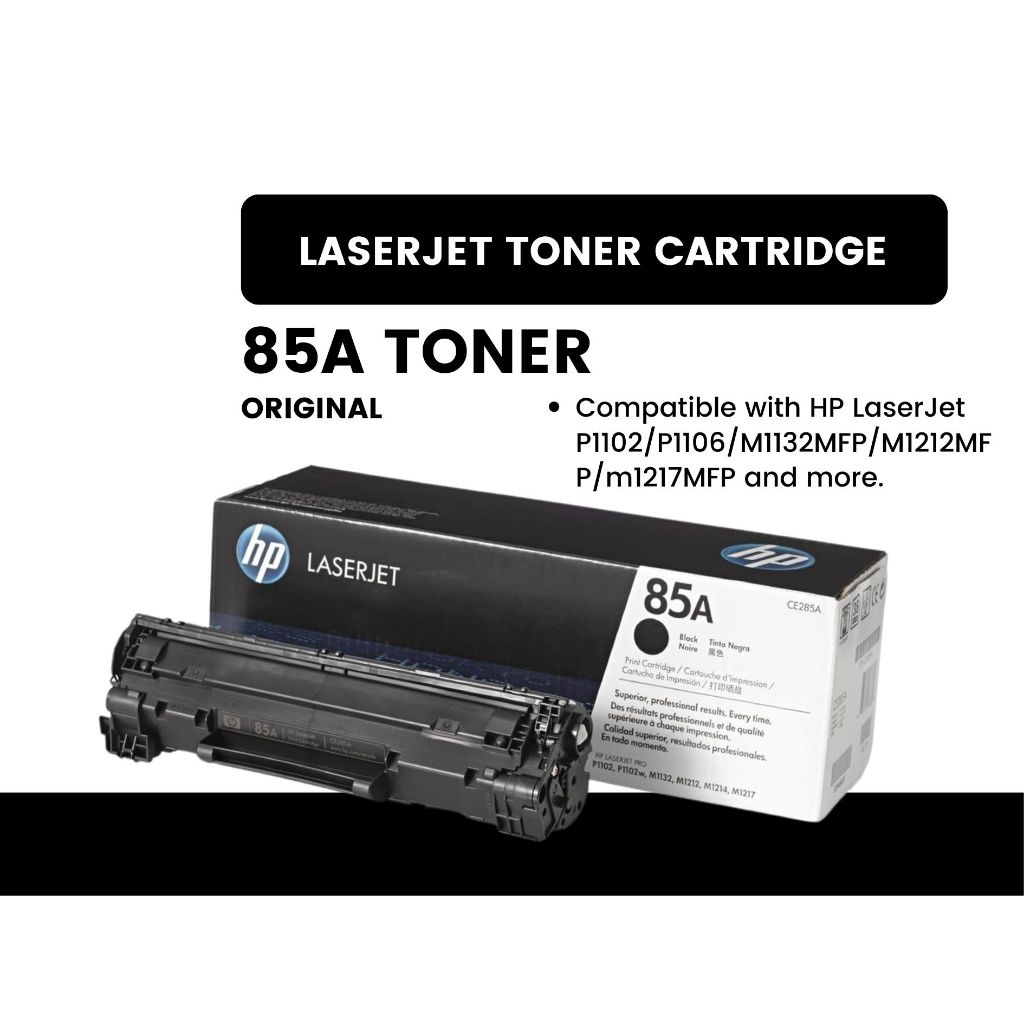 Original HP LaserJet Toner Cartridge - Black 85A/P1102/M1132/M1212NF ...
