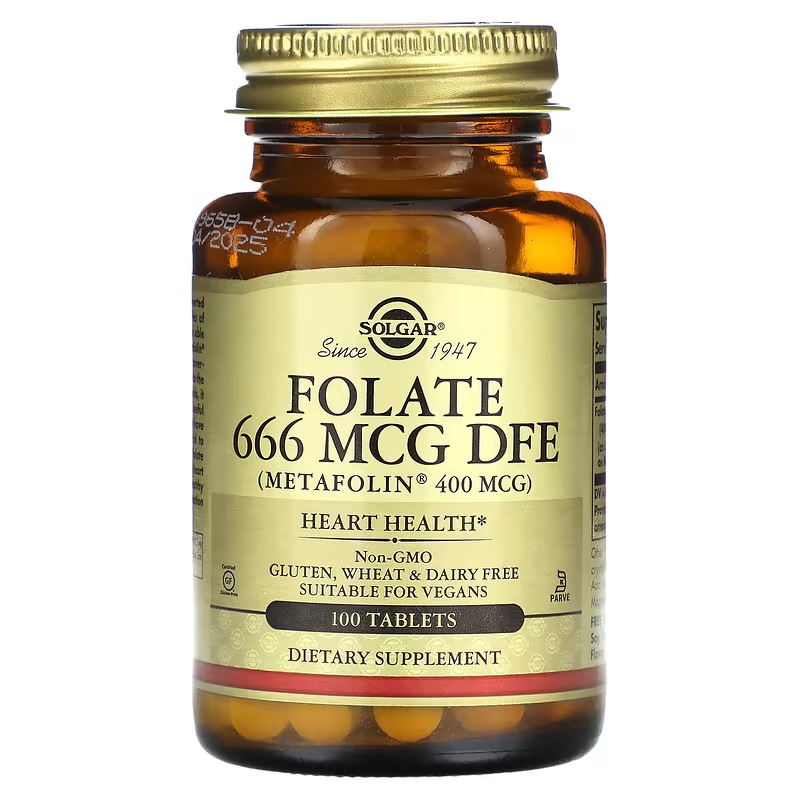 Solgar, Folate, 666 mcg, 100 Tablets | 1,000 mcg, 60 /120 Tablets ...