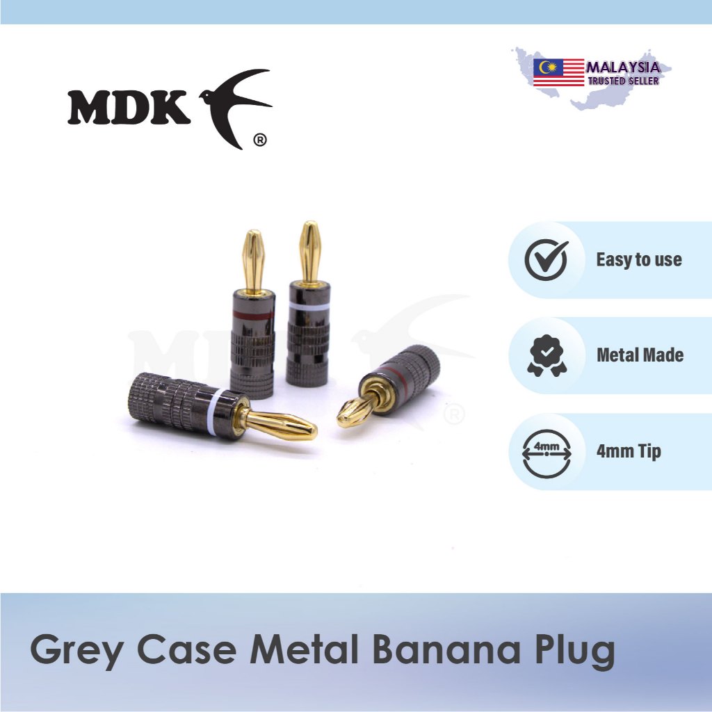 Grey Case Banana Plug for Amplifier / Sound System / High Voltage ...