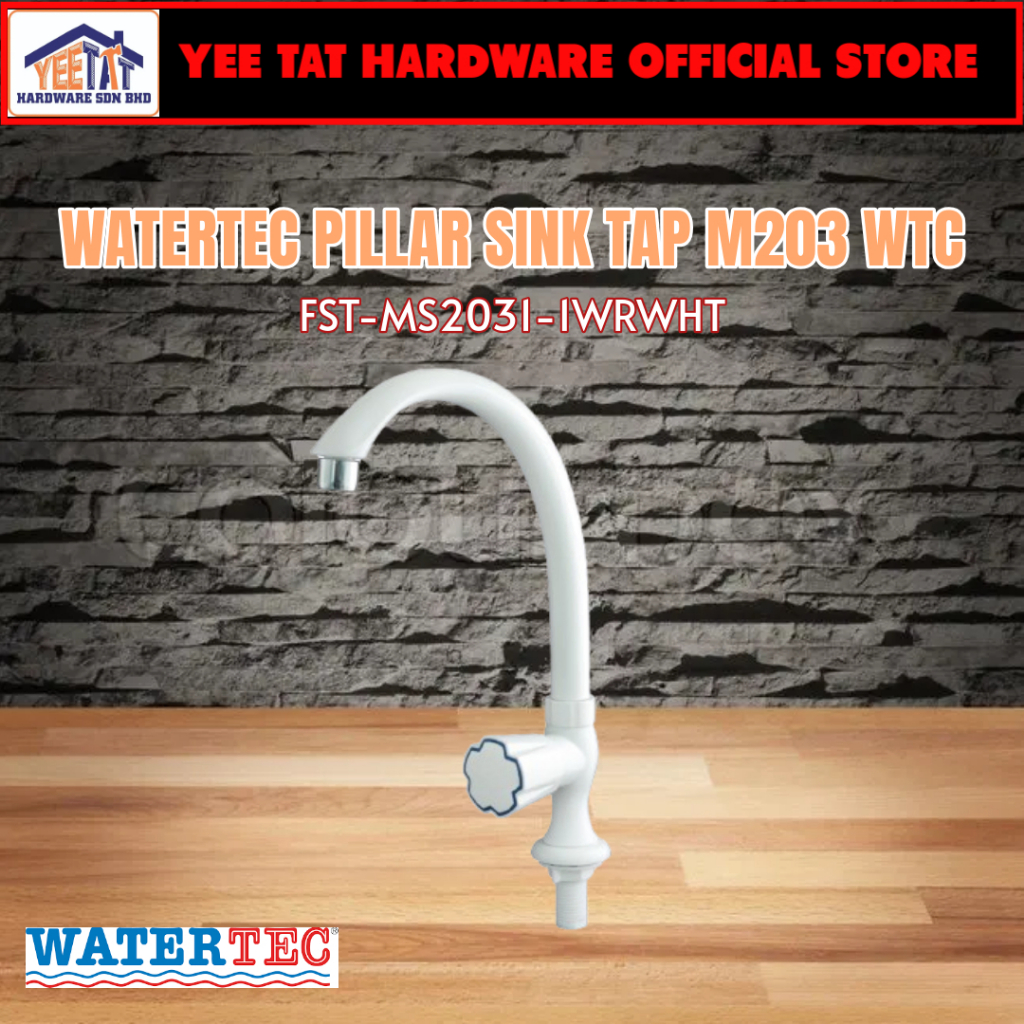 [ WATERTEC ] Pillar Sink Tap M203 Wtc Kitchen Faucet Wall White ...