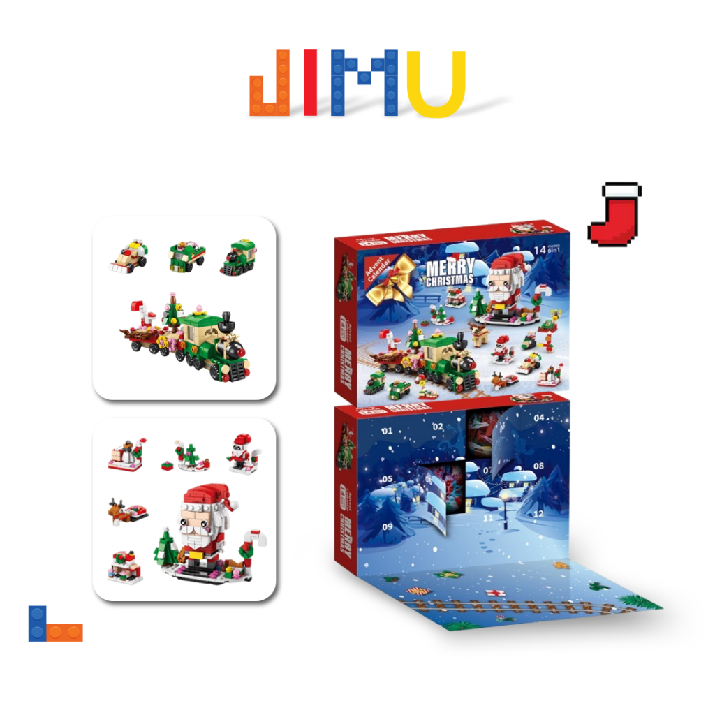 JIMU Christmas Series 8972-1 Blind Box Advent Calendar Christmas ...