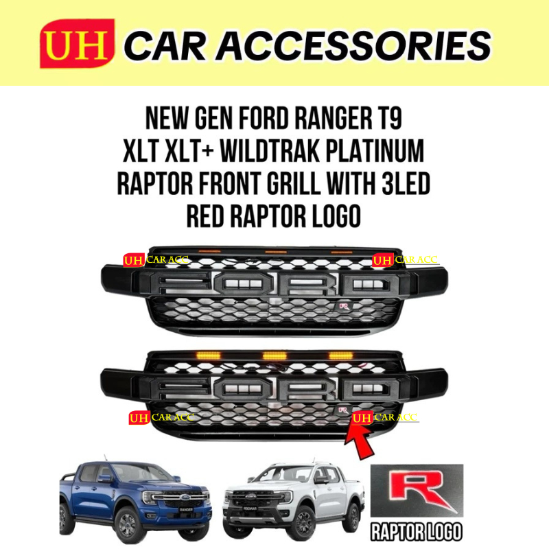 NEW GEN FORD RANGER T9 XLT XLT+ WILDTRAK LED FRONT GRILL YELLOW LED ...