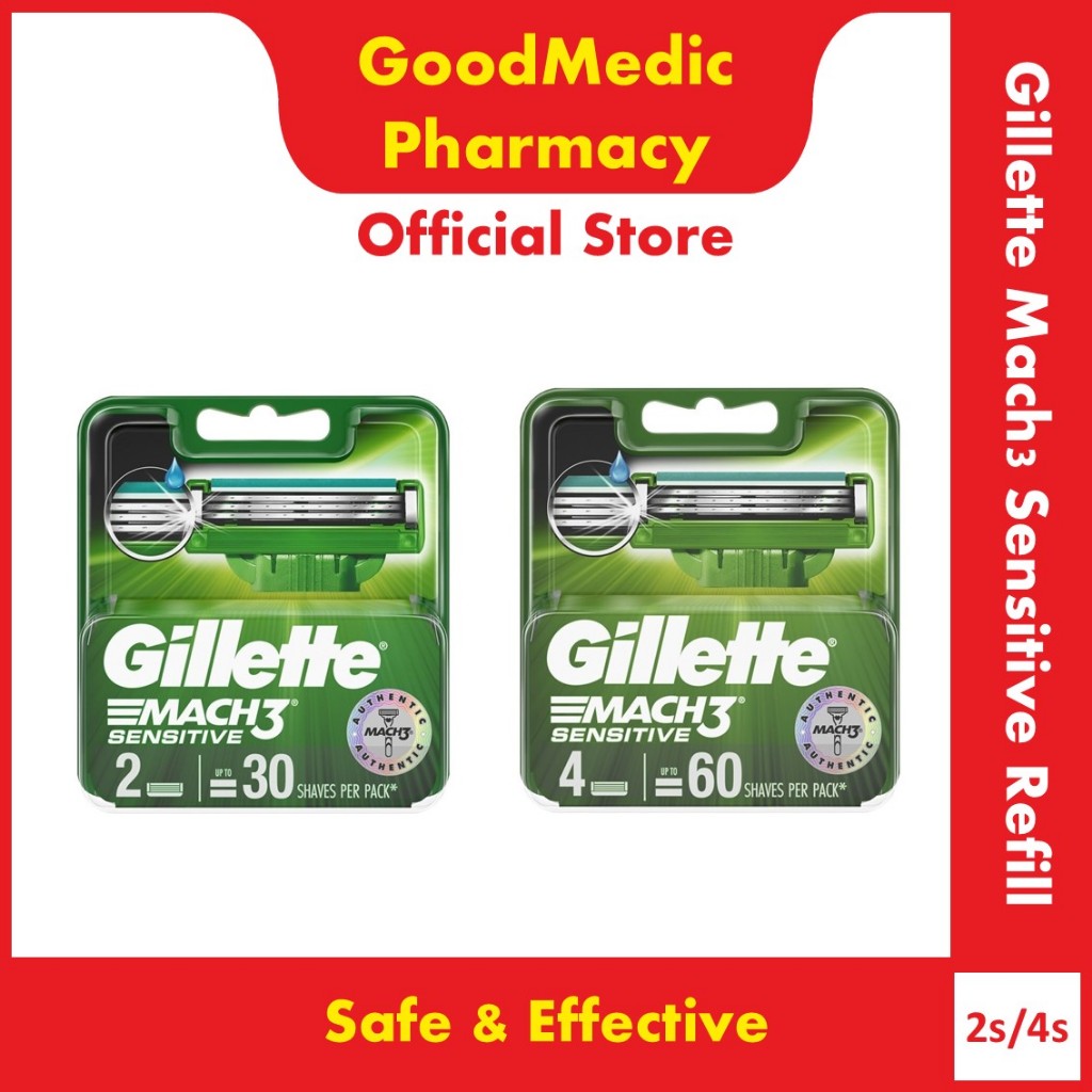 Gillette Mach3 Sensitive Cartridge Refill (2s/4s) | Shopee Malaysia
