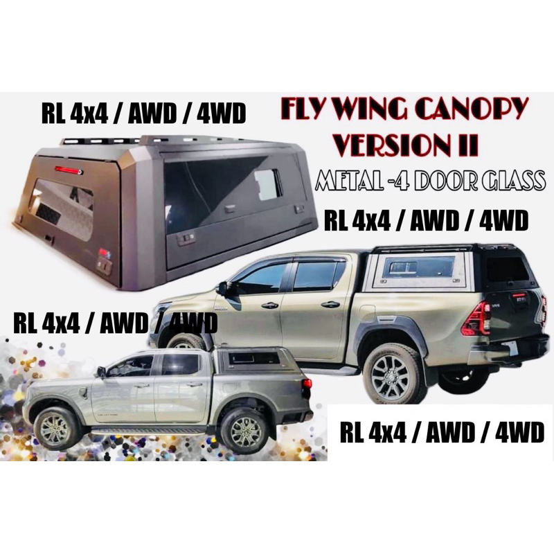 BULLTEC FLYING CANOPY V2 Hilux vigo revo rocco rogue triton dmax navara ...