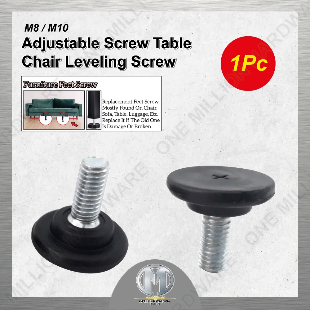 5/16" & 3/8“ M8 & M10 Skru bawah meja /Leveling Screw Adjustable Screw ...