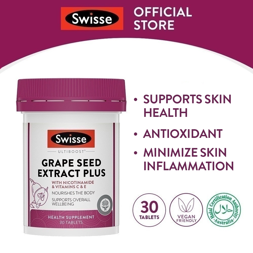 Swisse Ultiboost Grape Seed Extract Plus 30 Tabs | Shopee Malaysia