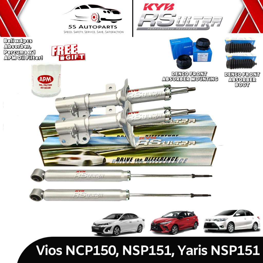 KYB RS ULTRA Toyota Vios NCP150, NSP151, (13'-20') Yaris NCP151 (13'-21 ...