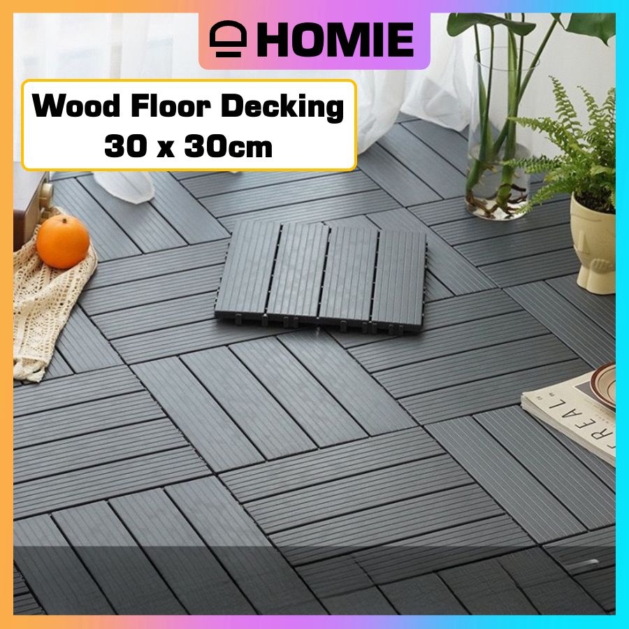 𝐃𝐈𝐘 Heavy Duty Wood Floor Decking WPC Outdoor Garden Decoration Floor ...