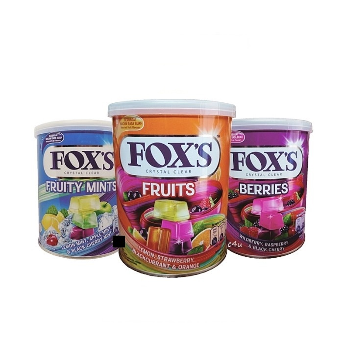 Fox's Crystal Clear Candy / Fruity Mint / Fruits / Berries in Can ...
